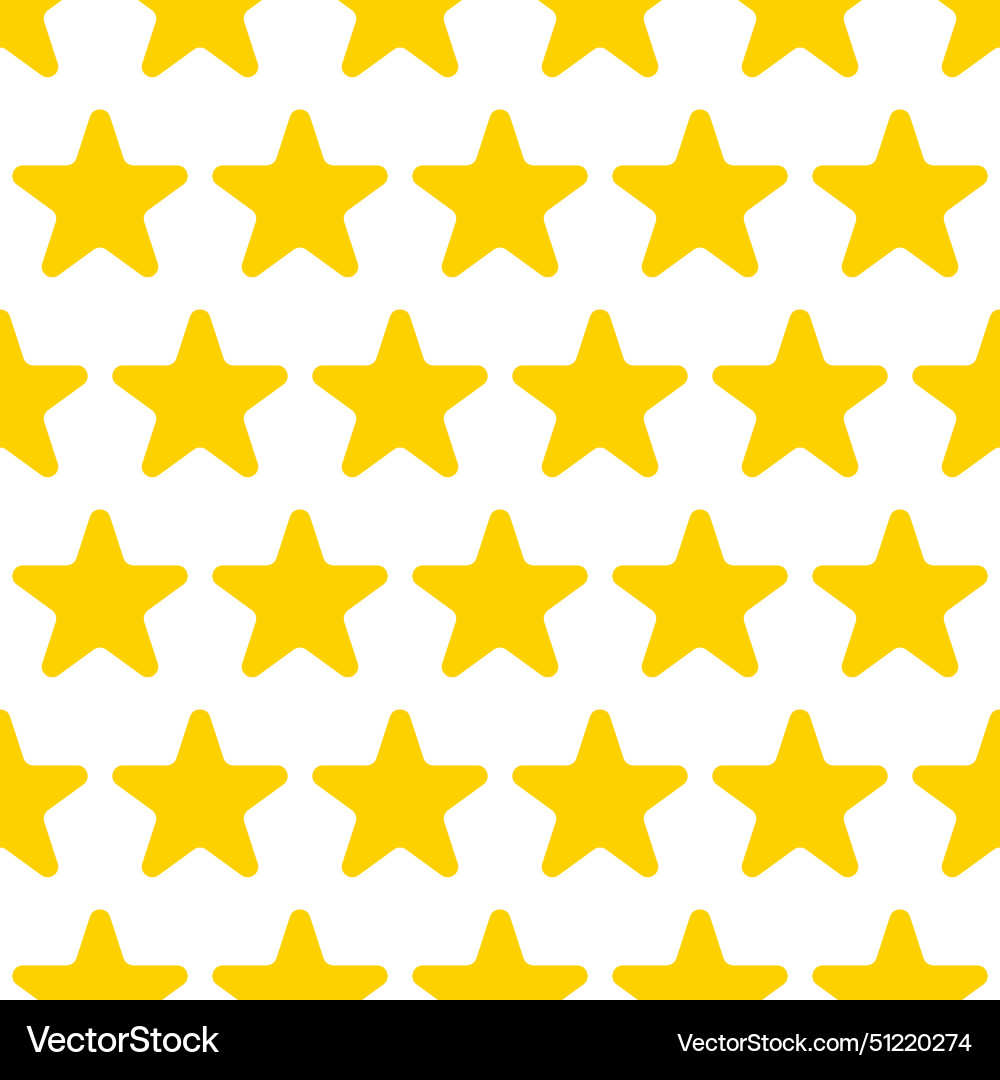 Yellow stars seamless pattern design Royalty Free Vector