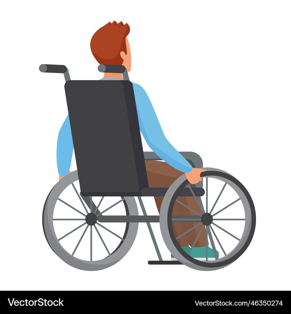 Young boy with disability Royalty Free Vector Image