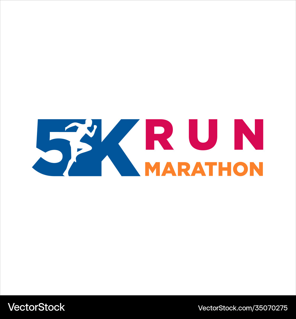 5k Run Logo Concept Royalty Free Vector Image - VectorStock