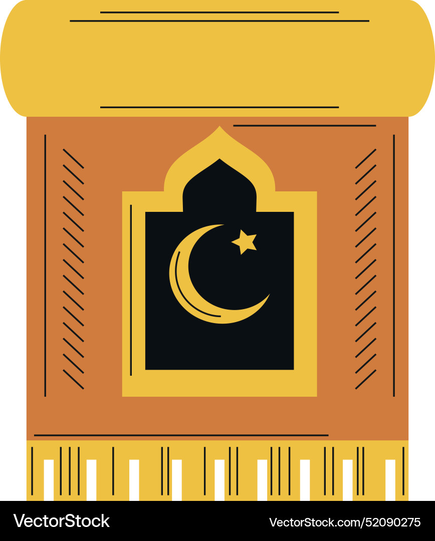 Arabic carpet for praying Royalty Free Vector Image