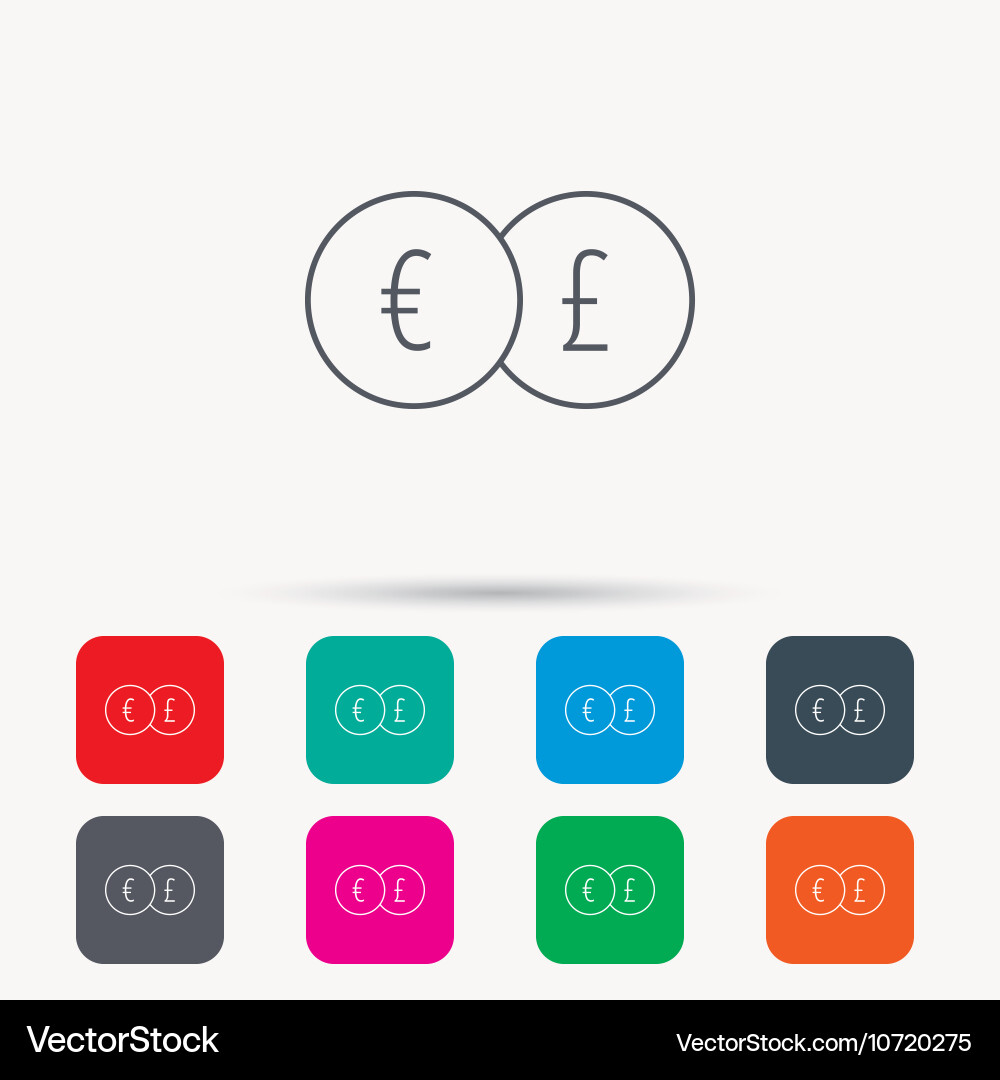 Currency exchange icon banking transfer sign Vector Image