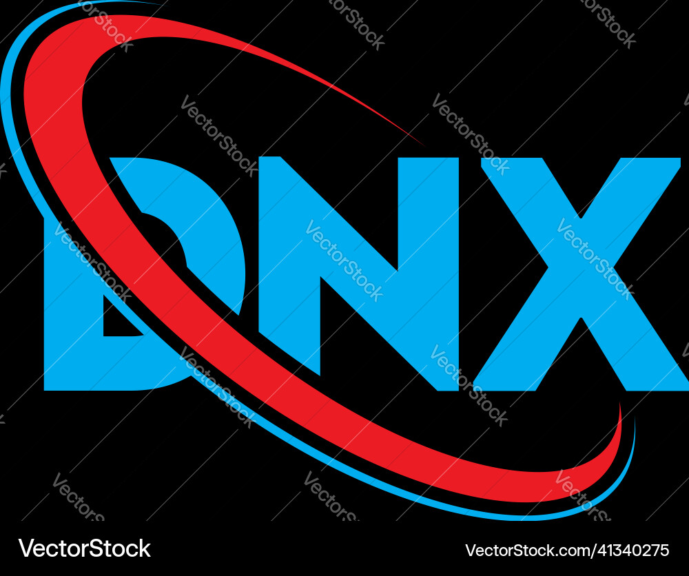 Dnx logo letter design Royalty Free Vector Image