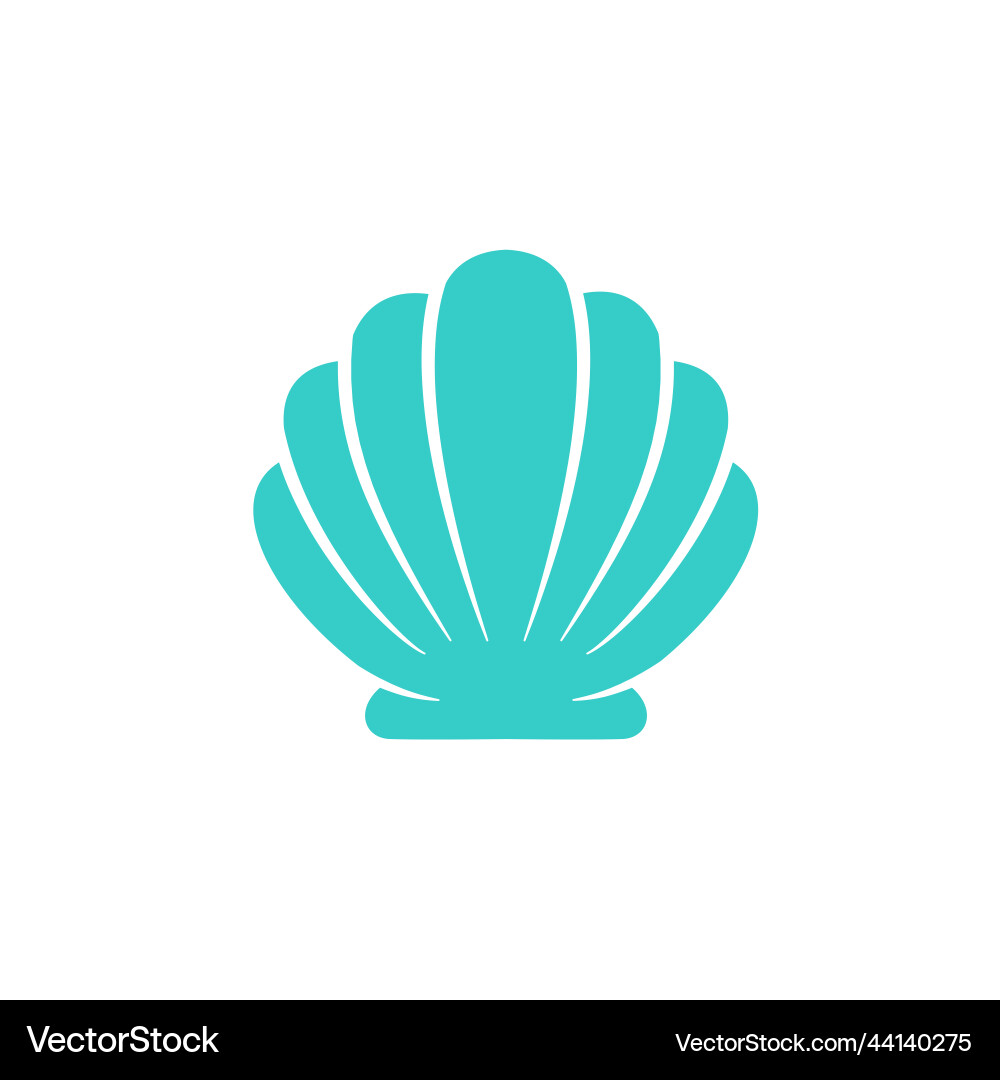 Elegant Sea Shell Silhouette Royalty Free Vector Image