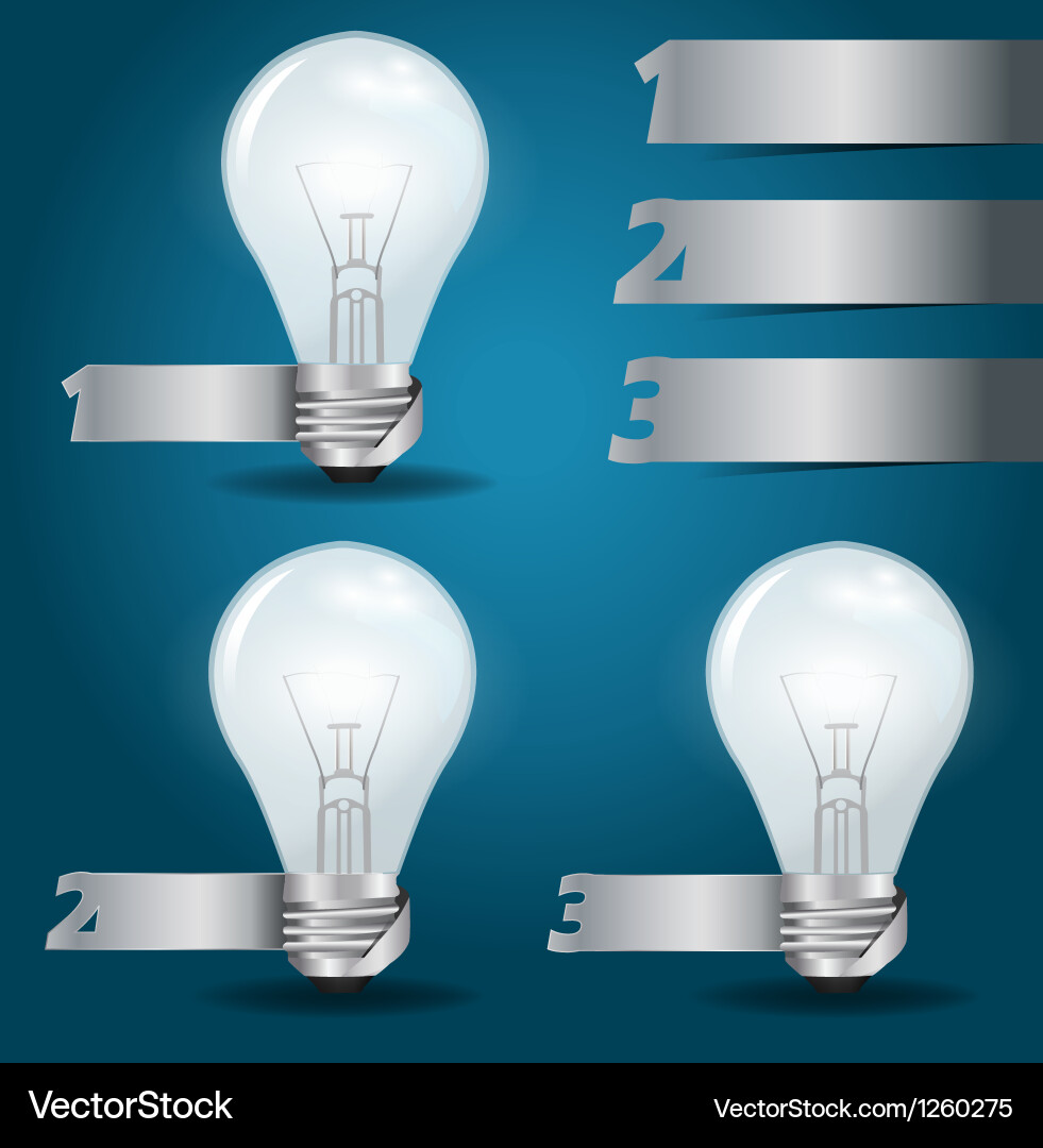 Light bulb idea with modern template Royalty Free Vector