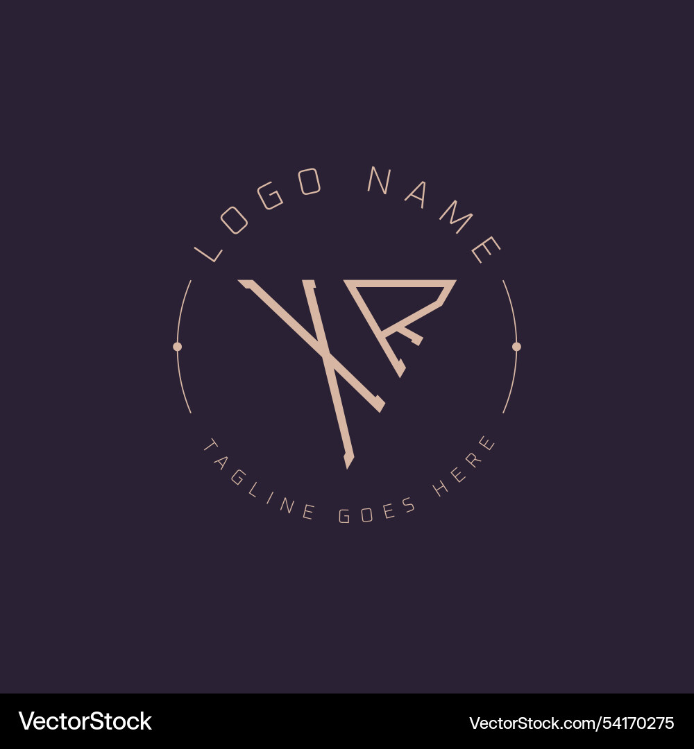 Professional xr logo modern minimal letter Vector Image