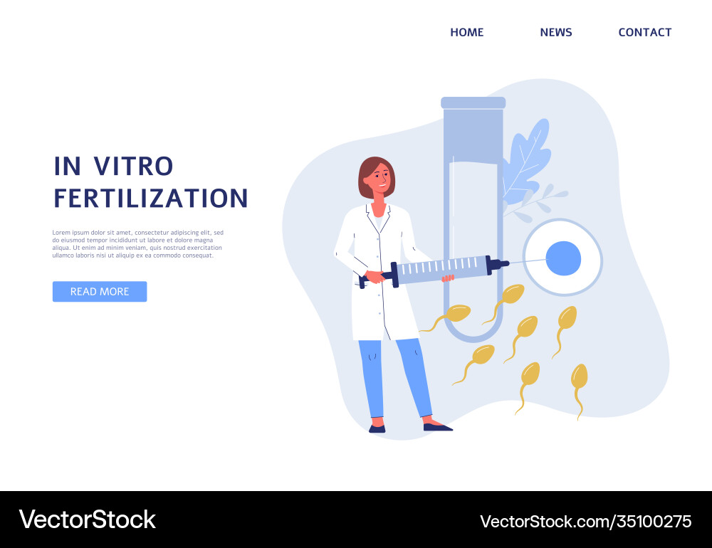 Step in vitro fertilization laboratory Royalty Free Vector