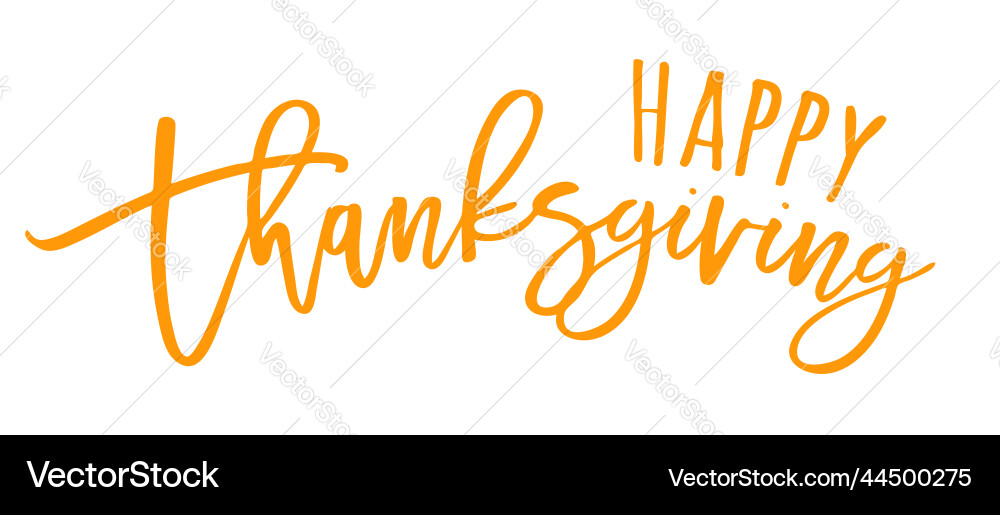 Typography of a happy thanksgiving text Royalty Free Vector