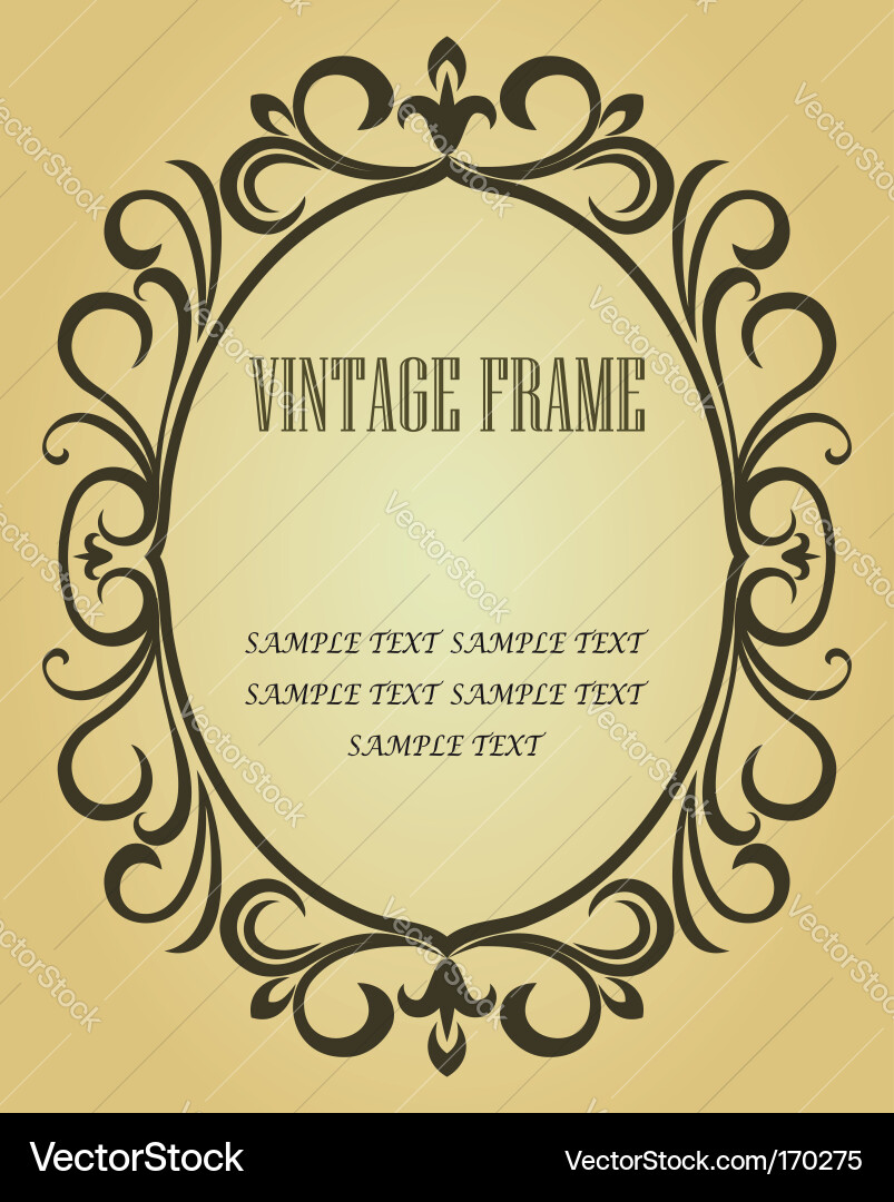 Vintage frame Royalty Free Vector Image - VectorStock