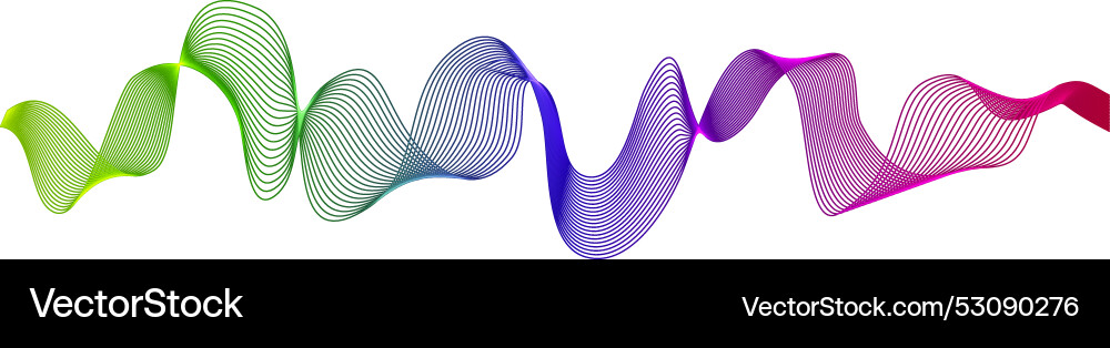 Abstract color wavy lines gradient energy flow Vector Image