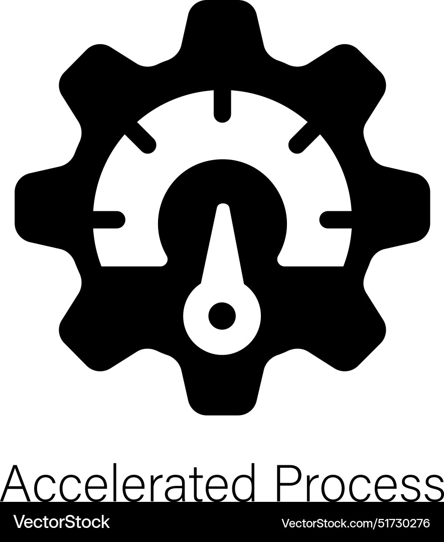 Accelerated process Royalty Free Vector Image - VectorStock