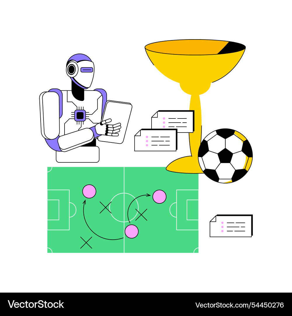 Ai-enhanced game strategy abstract concept Vector Image