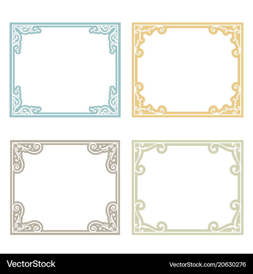 Classic frame set Royalty Free Vector Image - VectorStock
