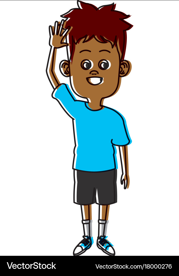 Cute and funny boy cartoon Royalty Free Vector Image