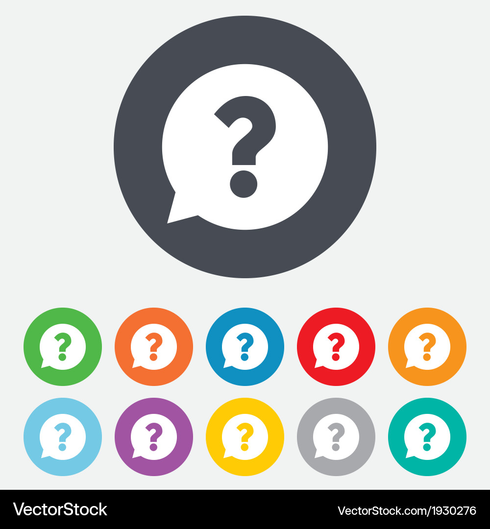 Question mark sign icon help symbol Royalty Free Vector