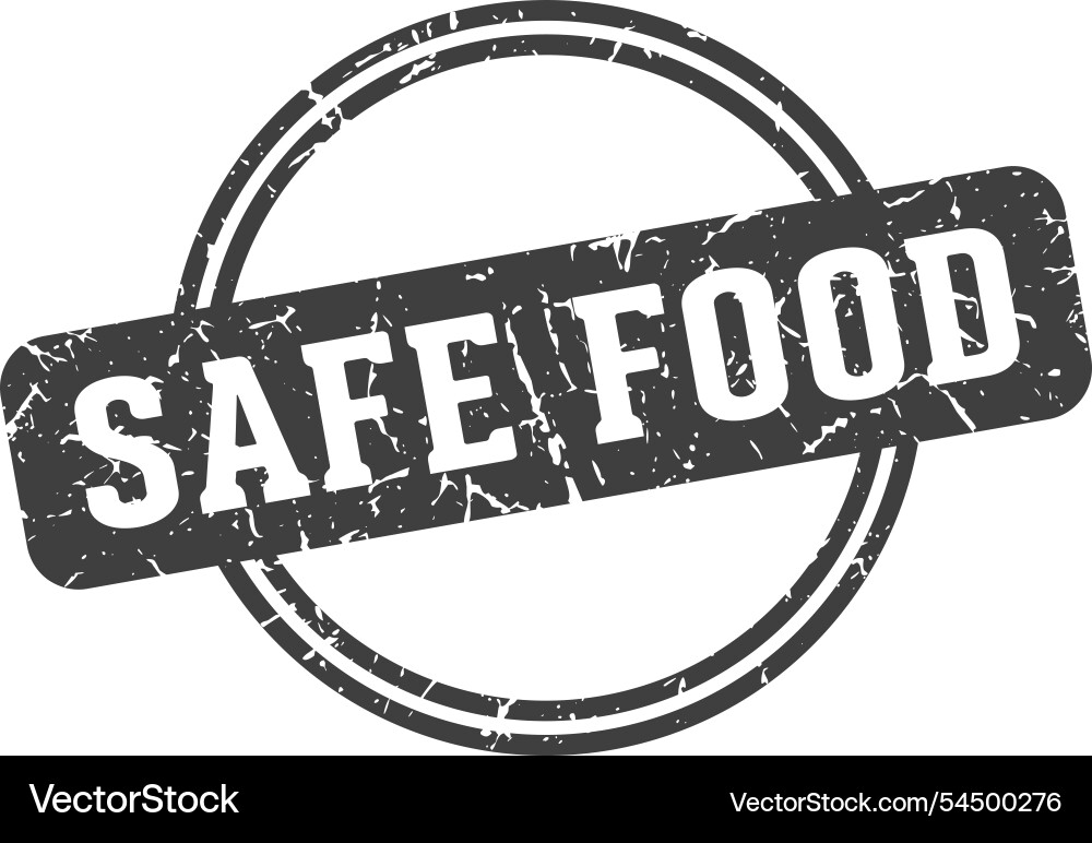 Safe food stamp Royalty Free Vector Image - VectorStock