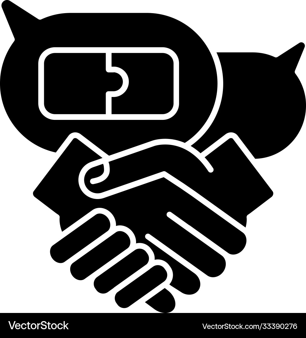 Selling skills black glyph icon Royalty Free Vector Image