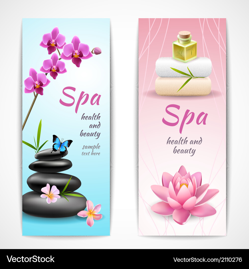 Spa vertical banners Royalty Free Vector Image