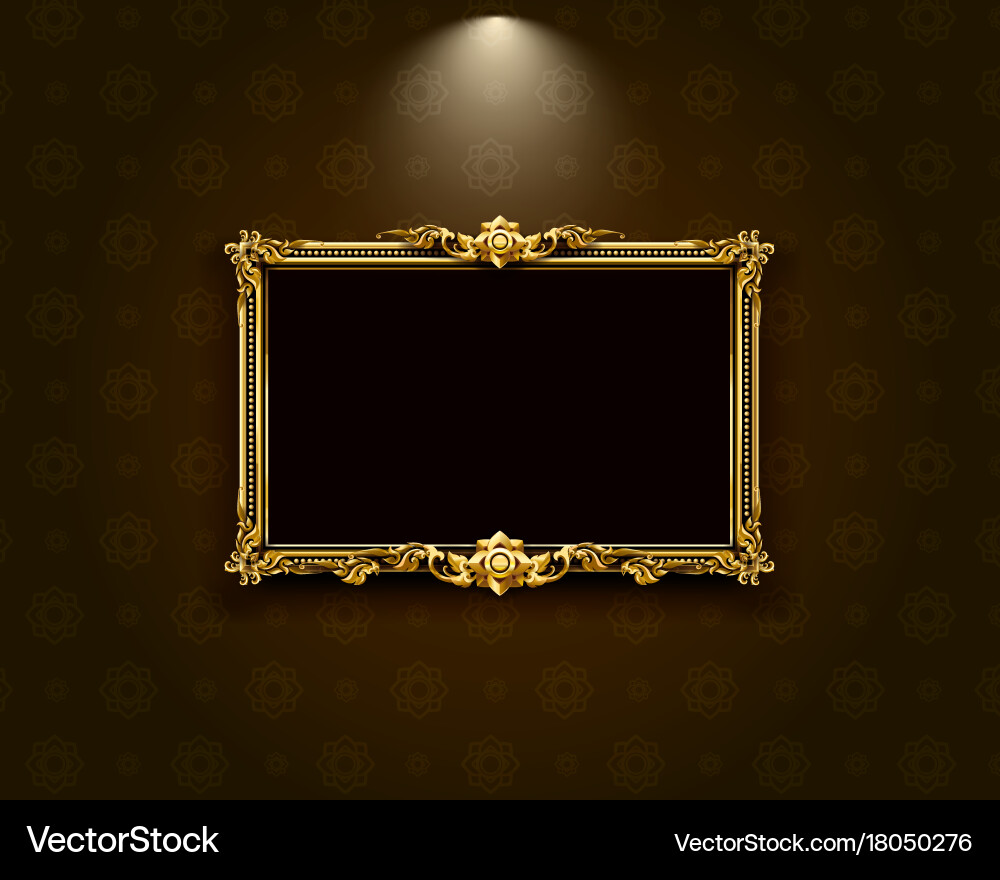 Thai Art Frame Pattern Royalty Free Vector Image