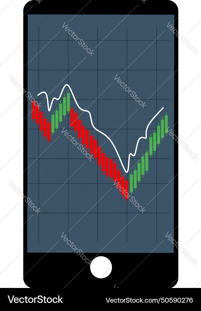 Trading bar graph Royalty Free Vector Image - VectorStock