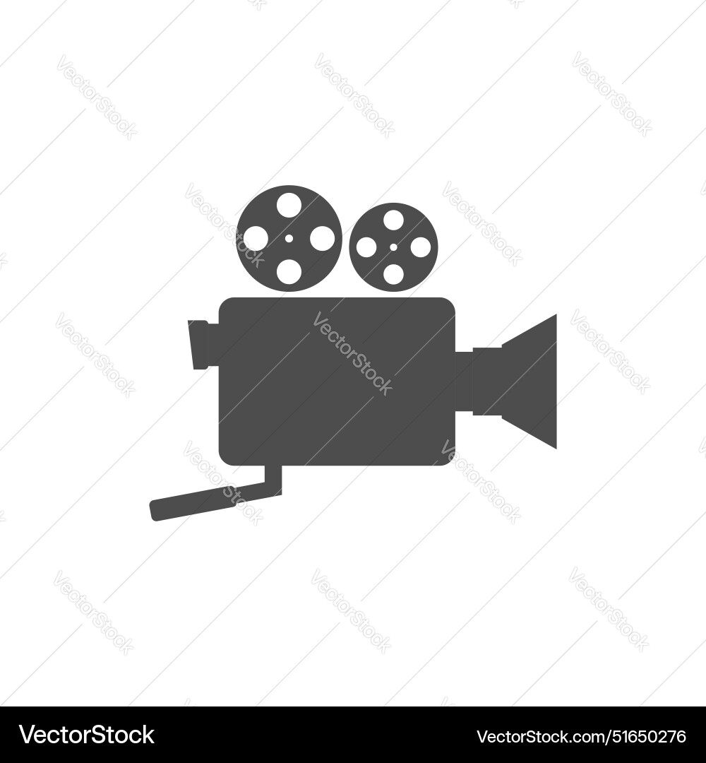 Video camera icon silhouette isolated Royalty Free Vector