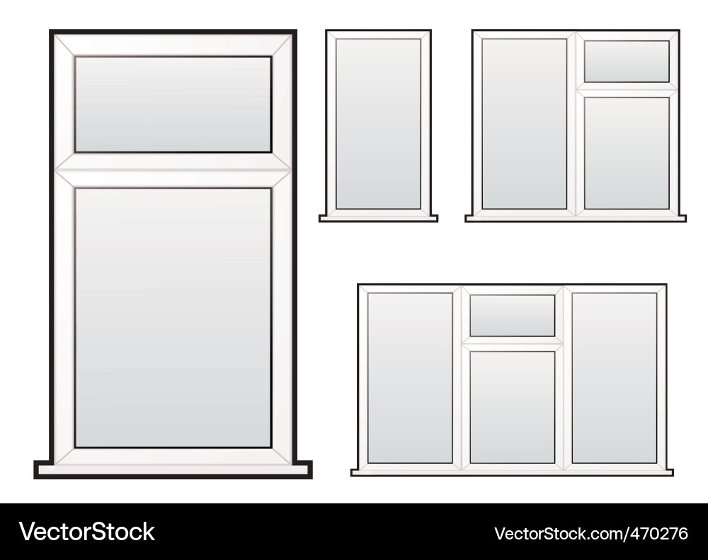Window collection Royalty Free Vector Image - VectorStock