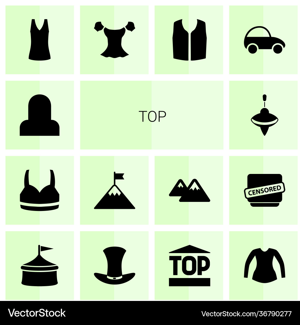 14 top icons Royalty Free Vector Image - VectorStock