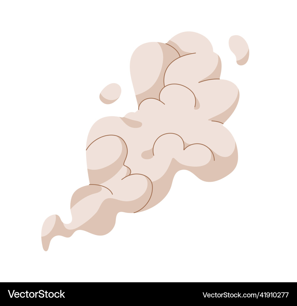 Bomb blast cloud after explosion bang silhouette Vector Image