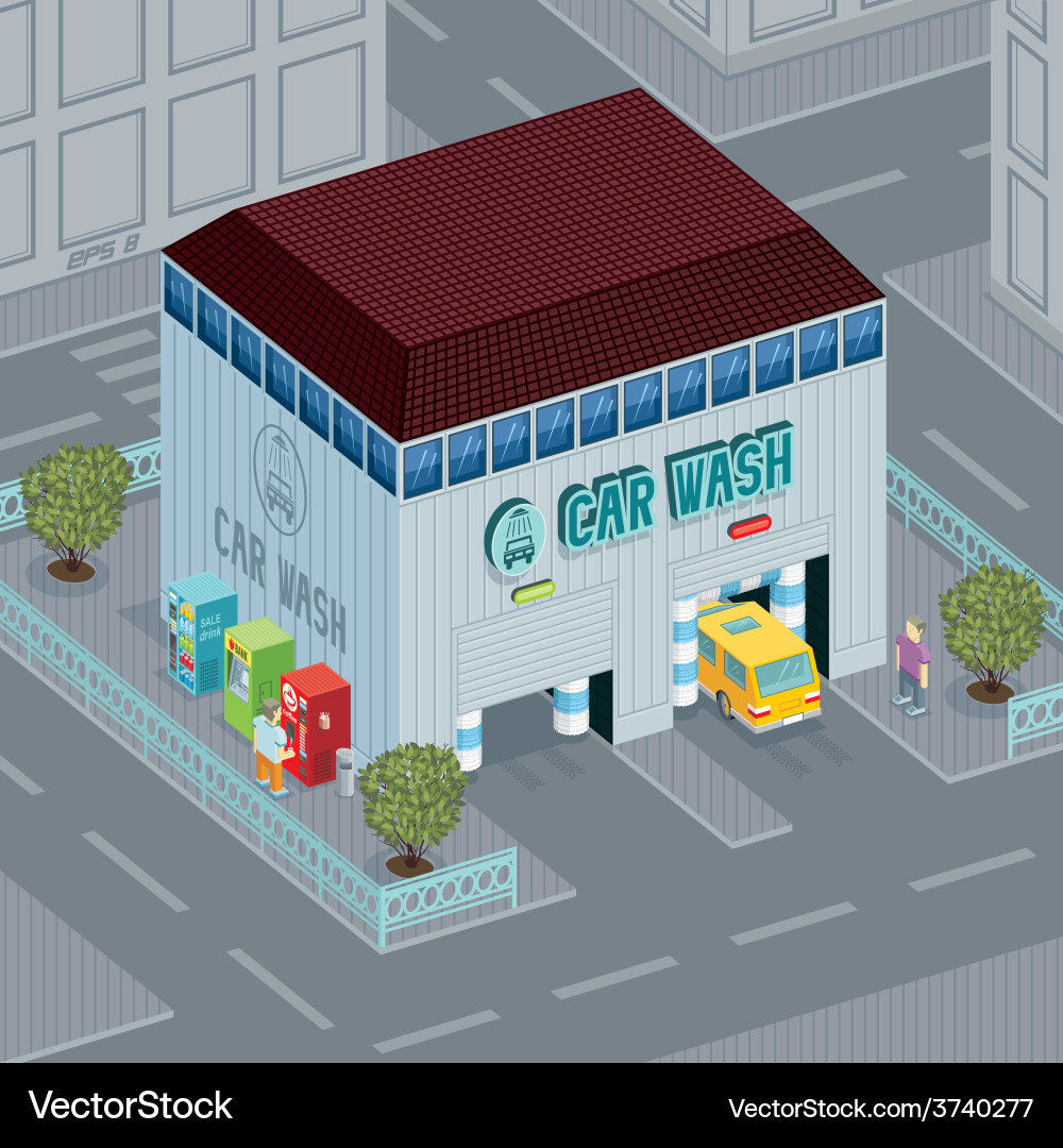 Car wash Royalty Free Vector Image - VectorStock
