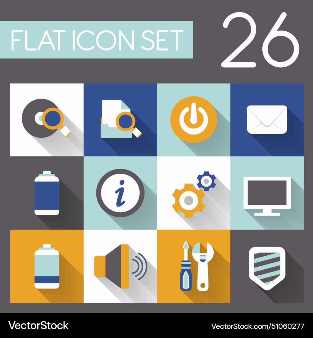 Computer icon set Royalty Free Vector Image - VectorStock