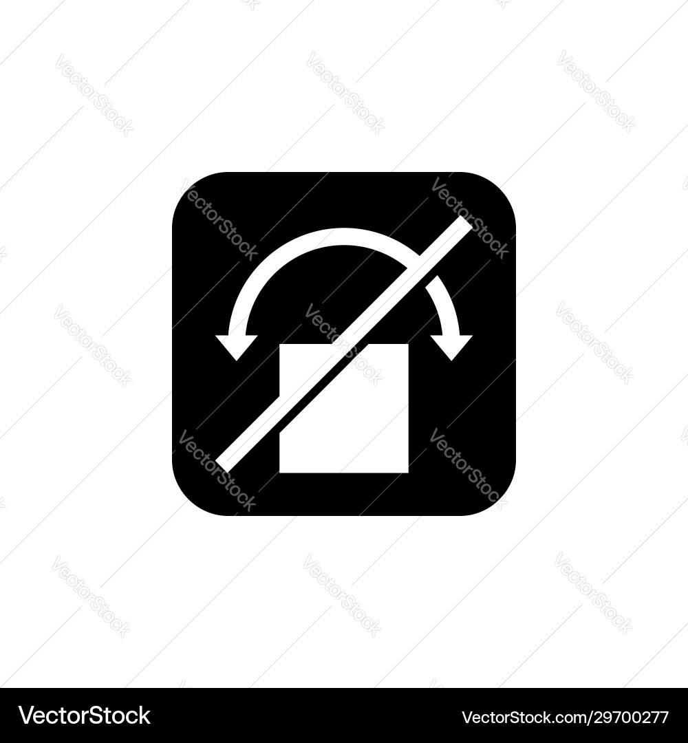 Do not roll symbol for package sign Royalty Free Vector