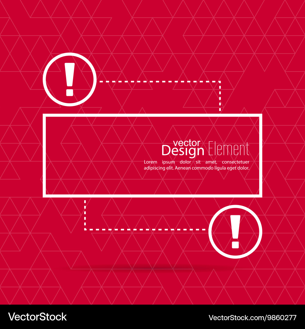 Exclamation mark blank template Royalty Free Vector Image