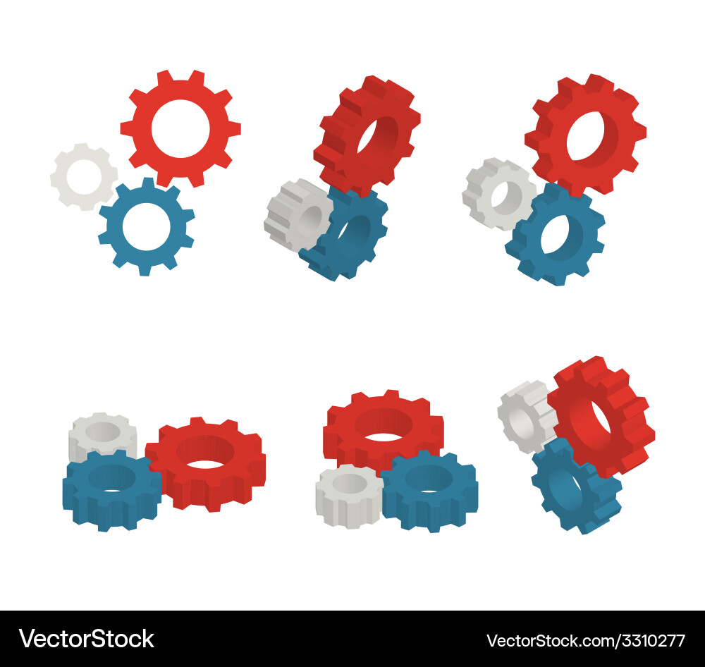 Gears set Royalty Free Vector Image - VectorStock