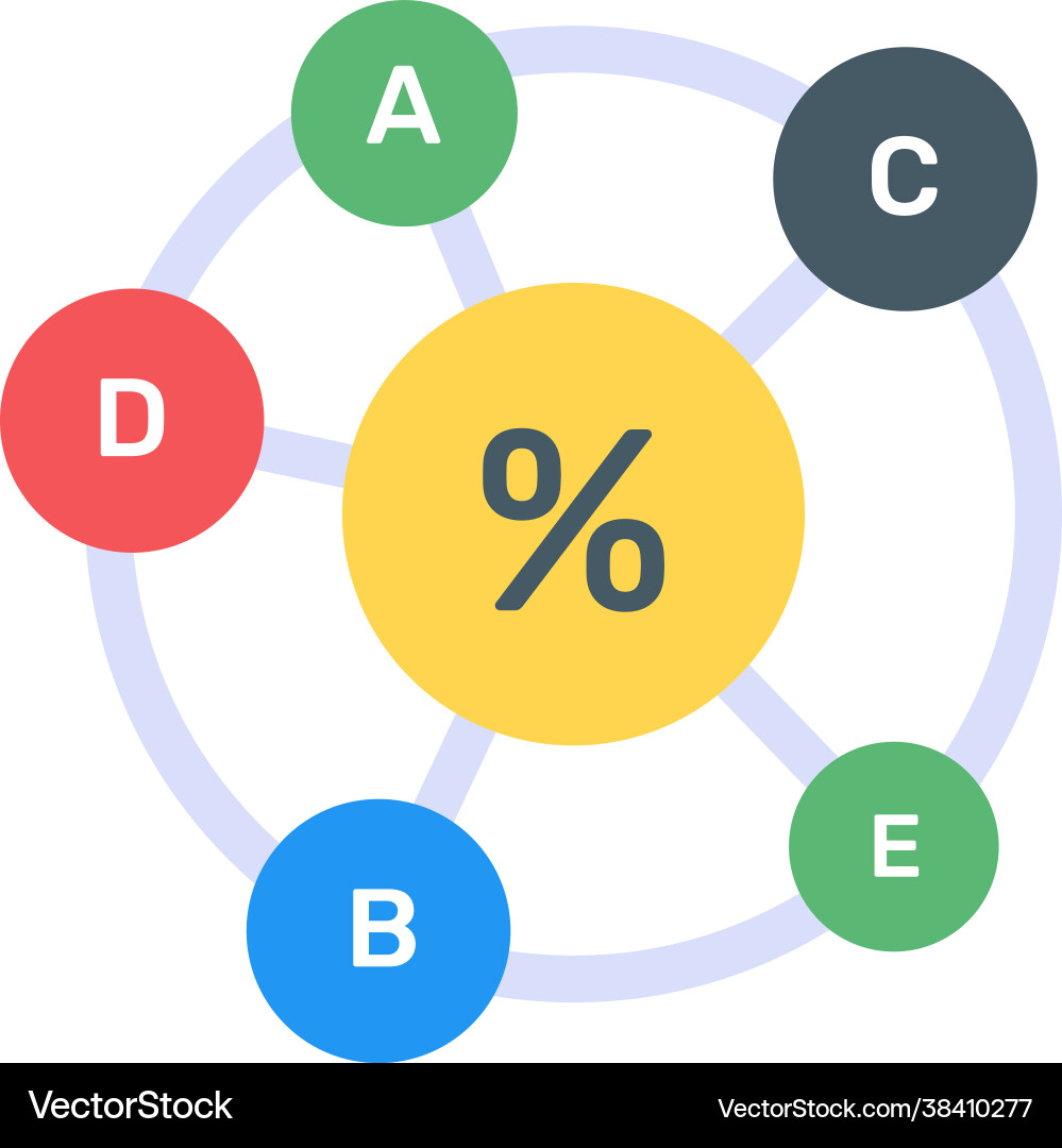 Percentage infographic Royalty Free Vector Image