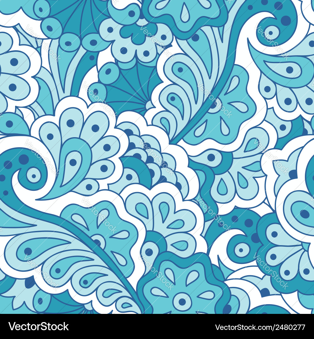 Seamless pattern with abstract flowers Royalty Free Vector