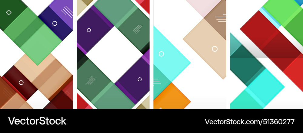Square abstract poster set Royalty Free Vector Image