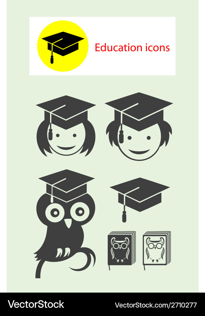Student icons Royalty Free Vector Image - VectorStock