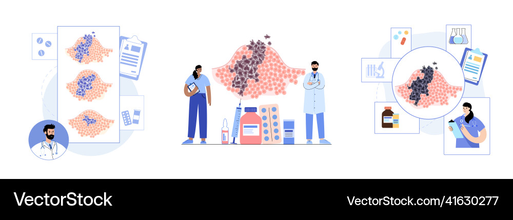 Tumor cells concept Royalty Free Vector Image - VectorStock