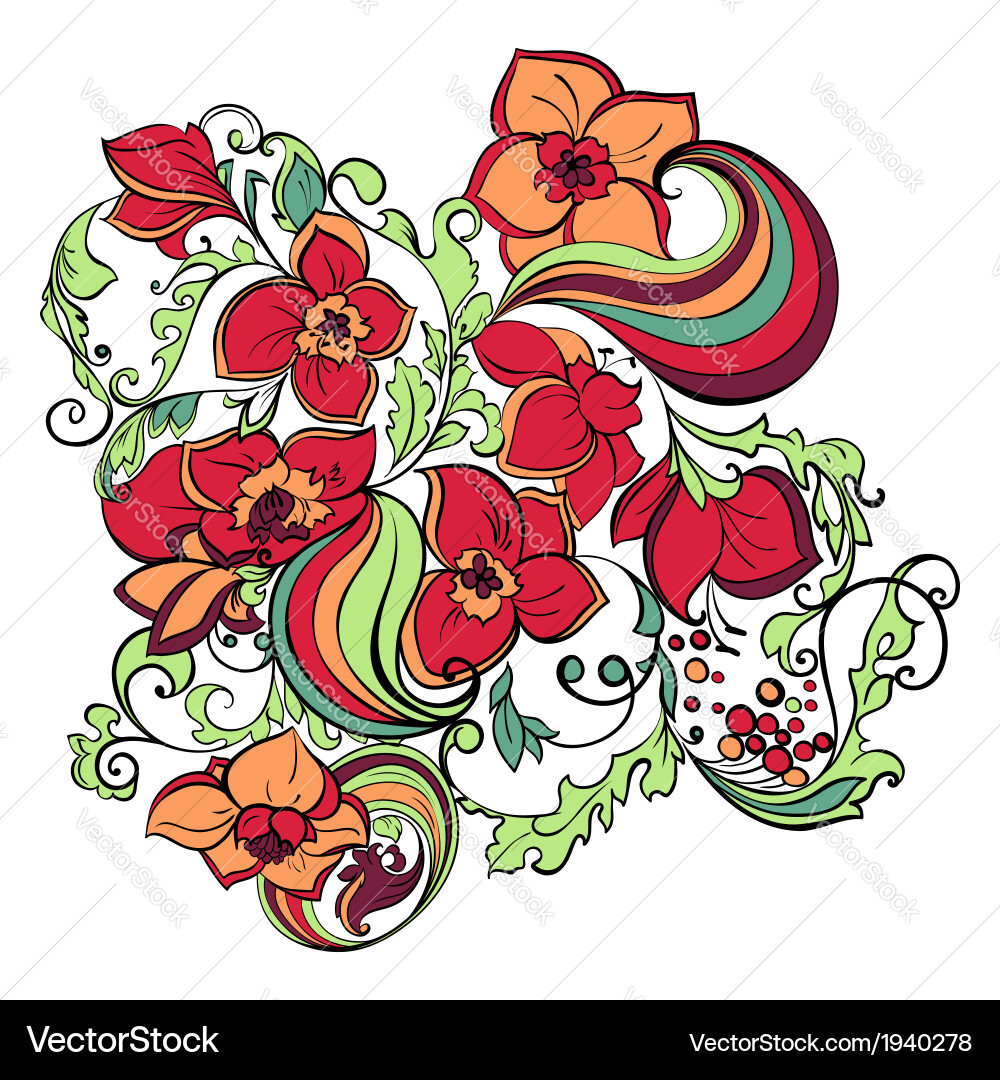Abstract flowers Royalty Free Vector Image - VectorStock