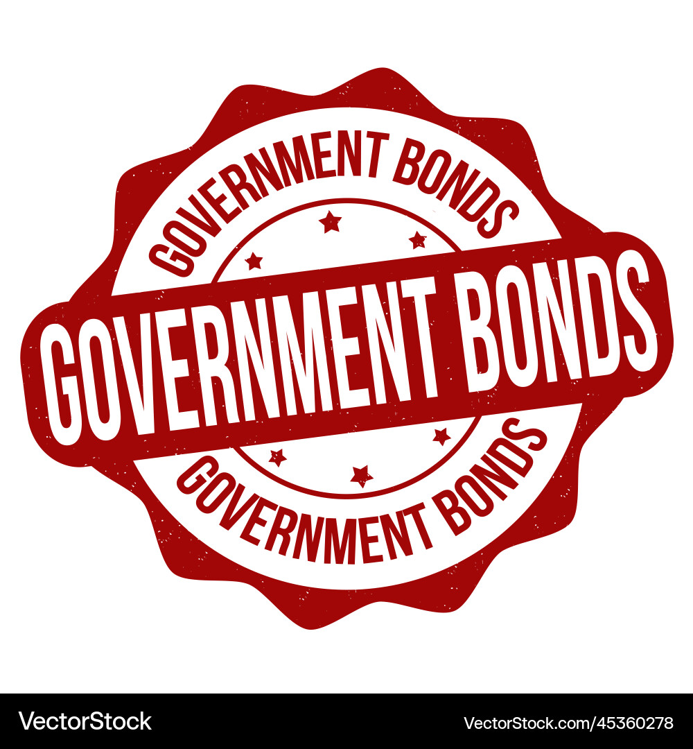 Government bonds label or stamp Royalty Free Vector Image