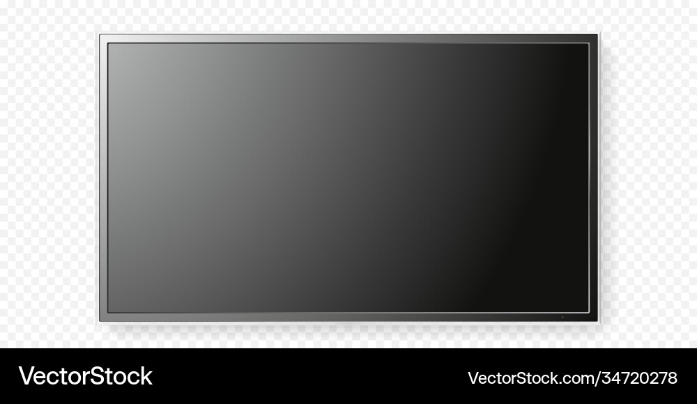 Lcd tv screen isolated transparent background Vector Image