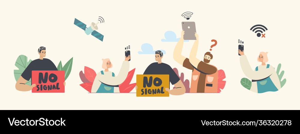 Lost wireless connection no wifi signal Royalty Free Vector