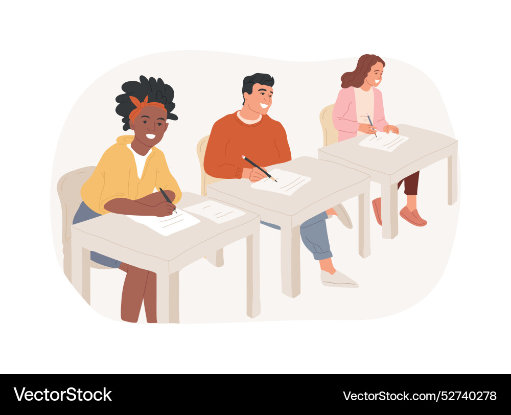 Making notes isolated cartoon Royalty Free Vector Image