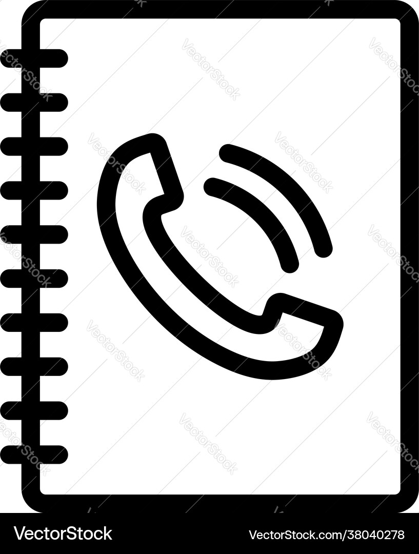 Phone book icon Royalty Free Vector Image - VectorStock