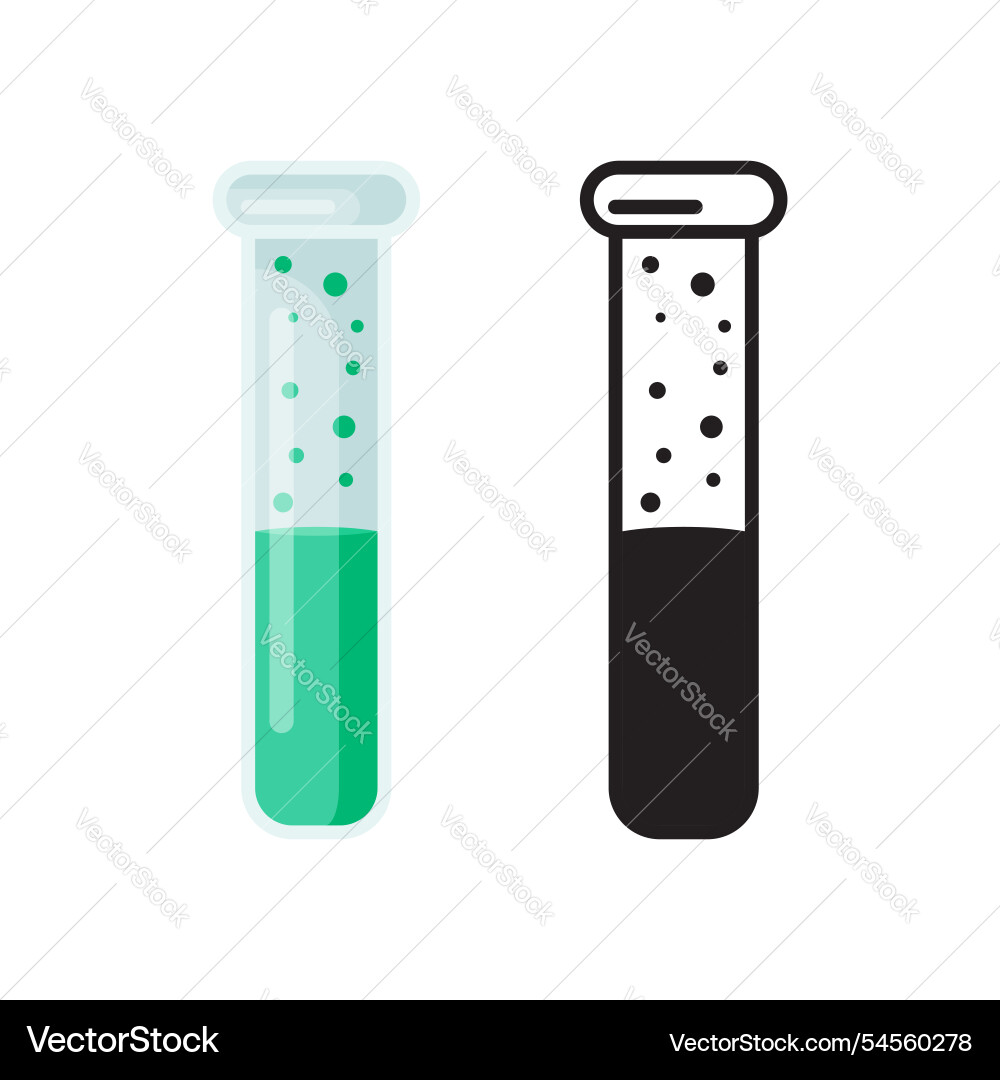 Science lab bottle icon in flat style laboratory Vector Image