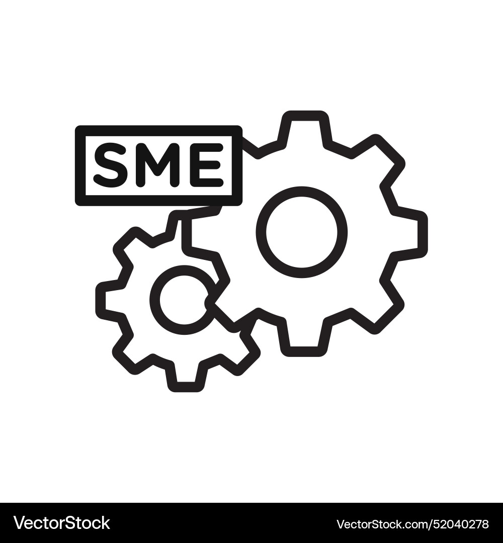 Sme small and medium enterprise icon black Vector Image