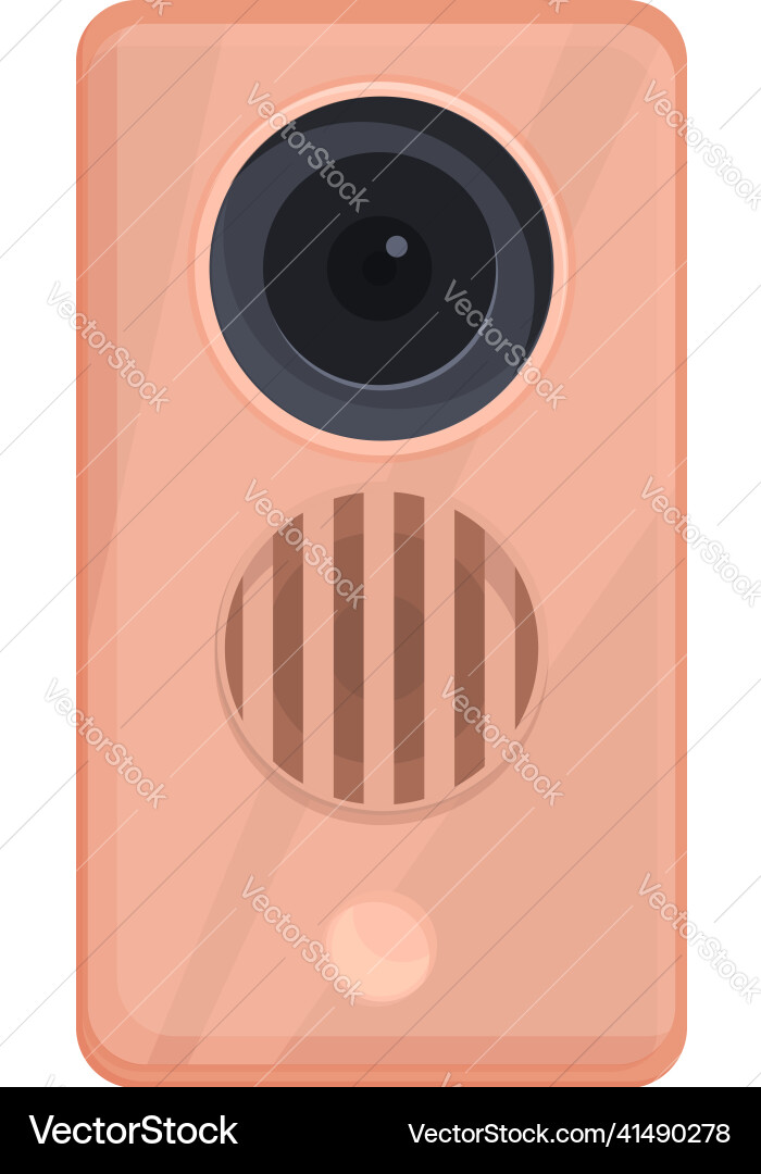 Wall intercom icon cartoon door system Royalty Free Vector