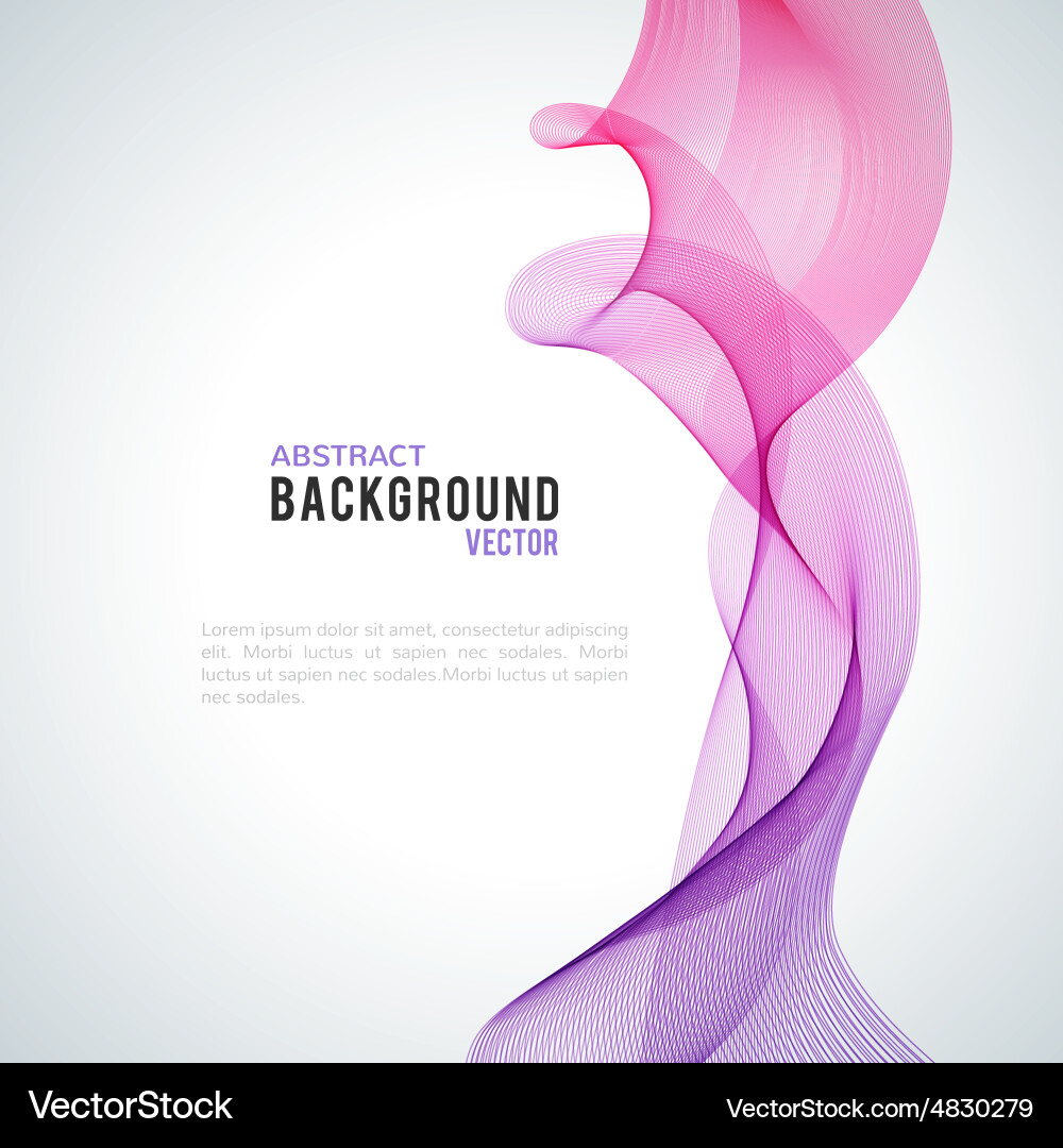 Abstract purple wave isolated on white background Vector Image