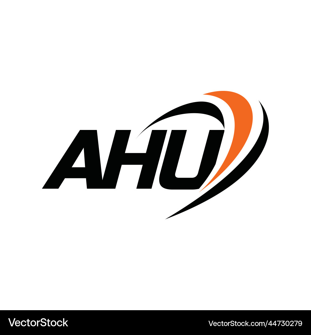 Ahu monogram logo Royalty Free Vector Image - VectorStock