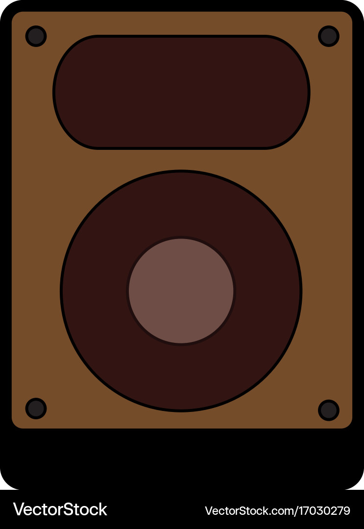 Audio speaker subwoofer music system Royalty Free Vector