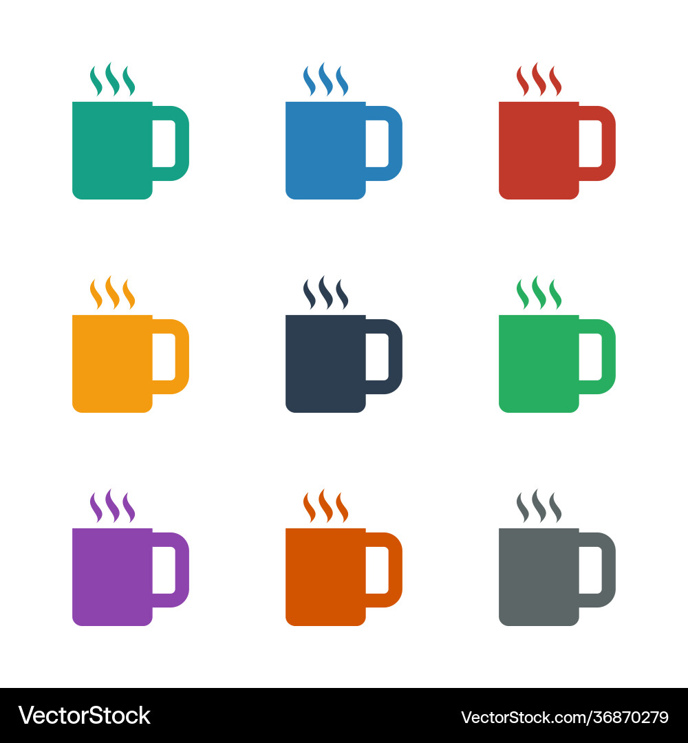 Coffee icon white background Royalty Free Vector Image
